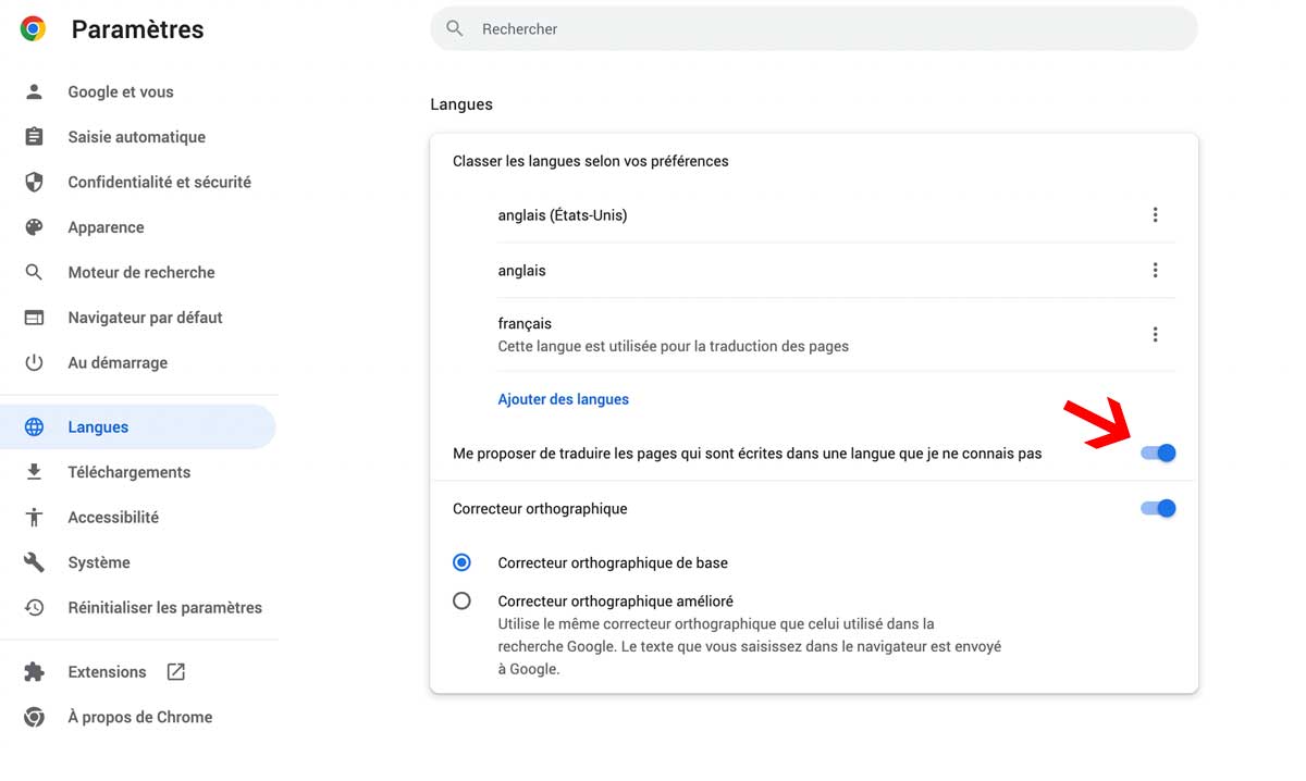 Comment traduire une page sur Google Chrome ? - DTS Tech